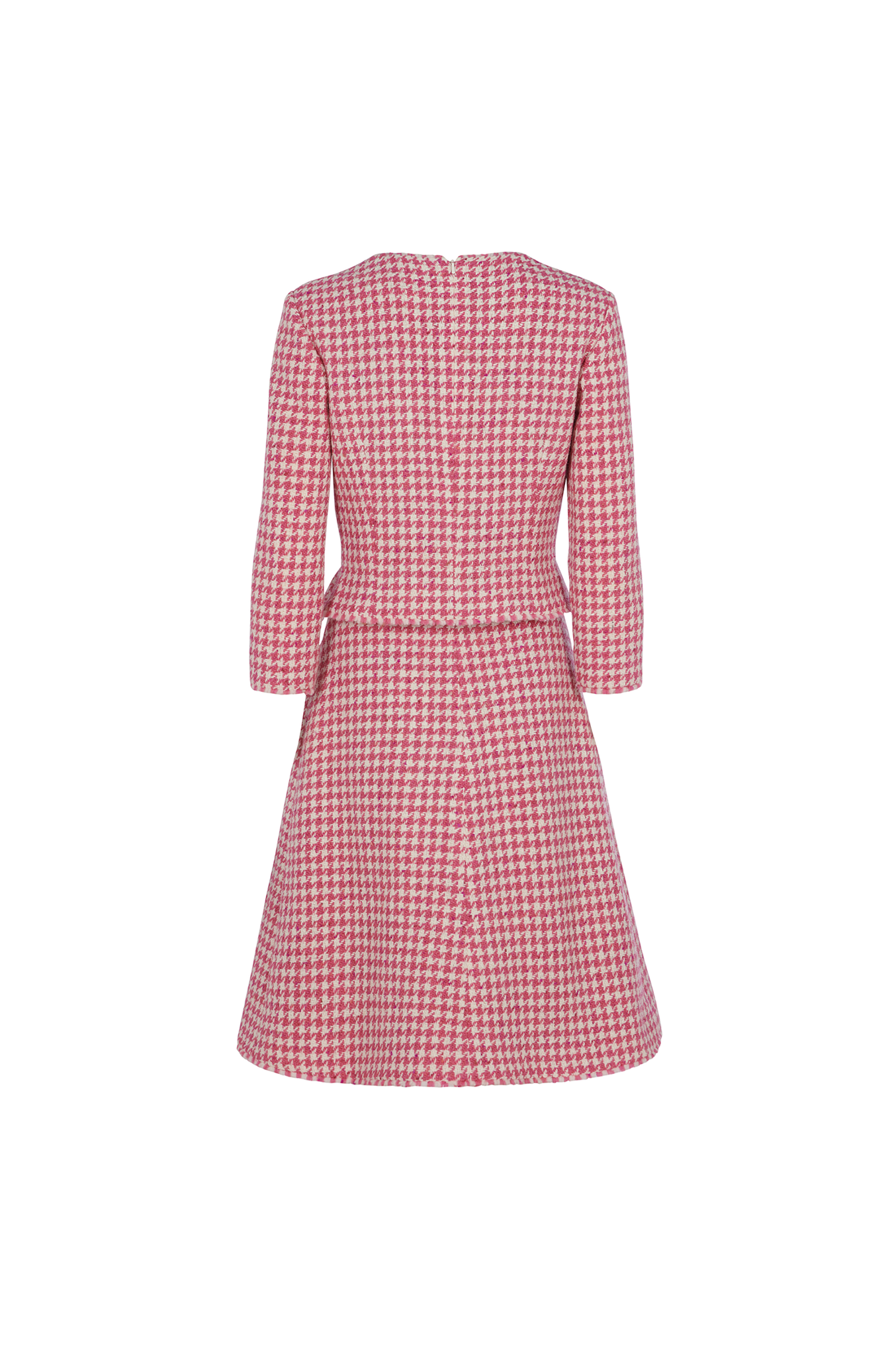 THE AZELMA | Wool Dogtooth A-Line Suit With Patch Pockets